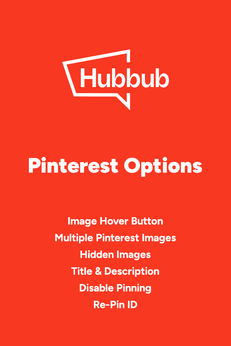 Pinterest Sharing Options and Hover Button - Hubbub
